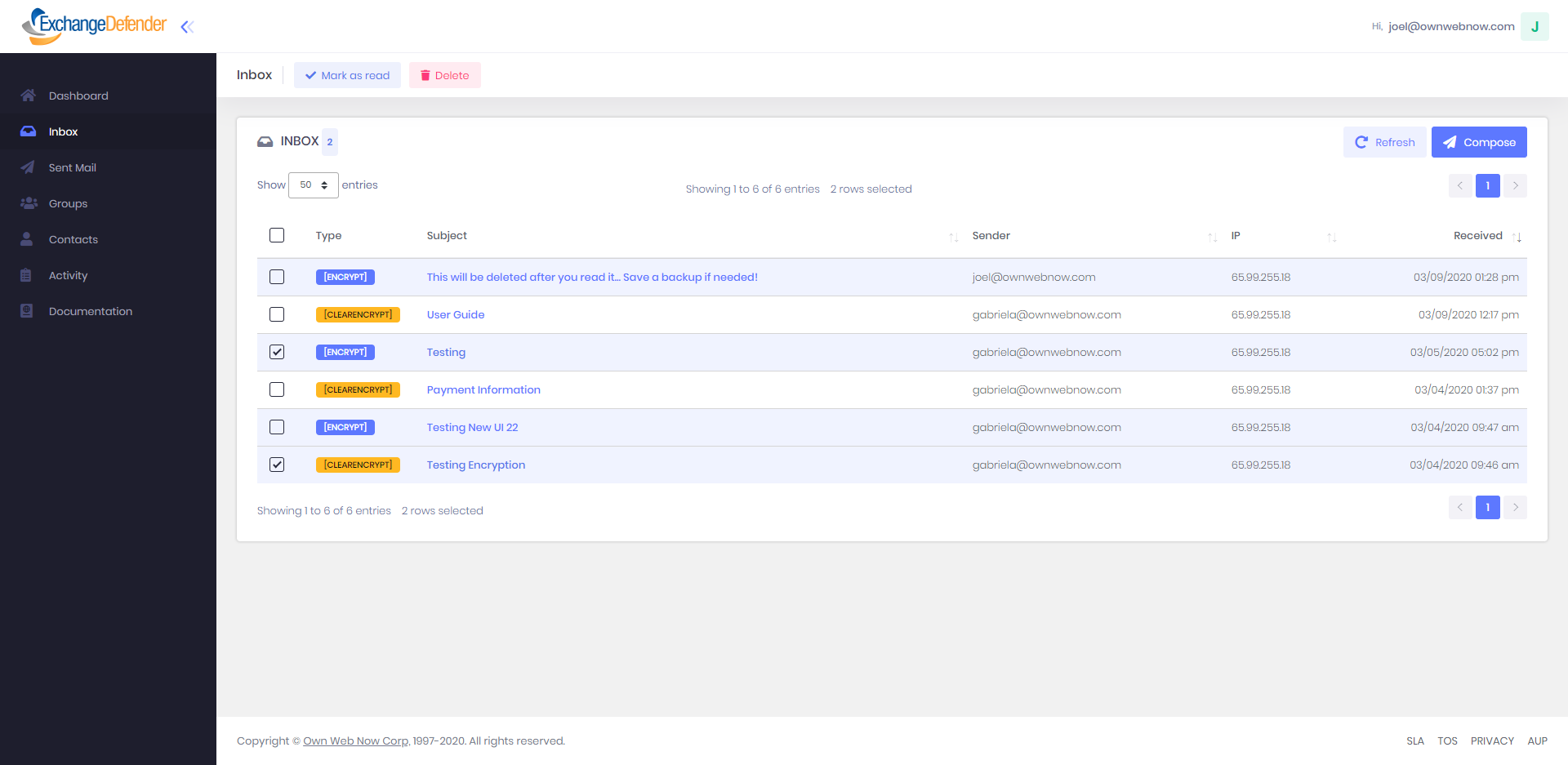 Brand New Corporate Encryption UI [Quick Tour] | ExchangeDefender Blog