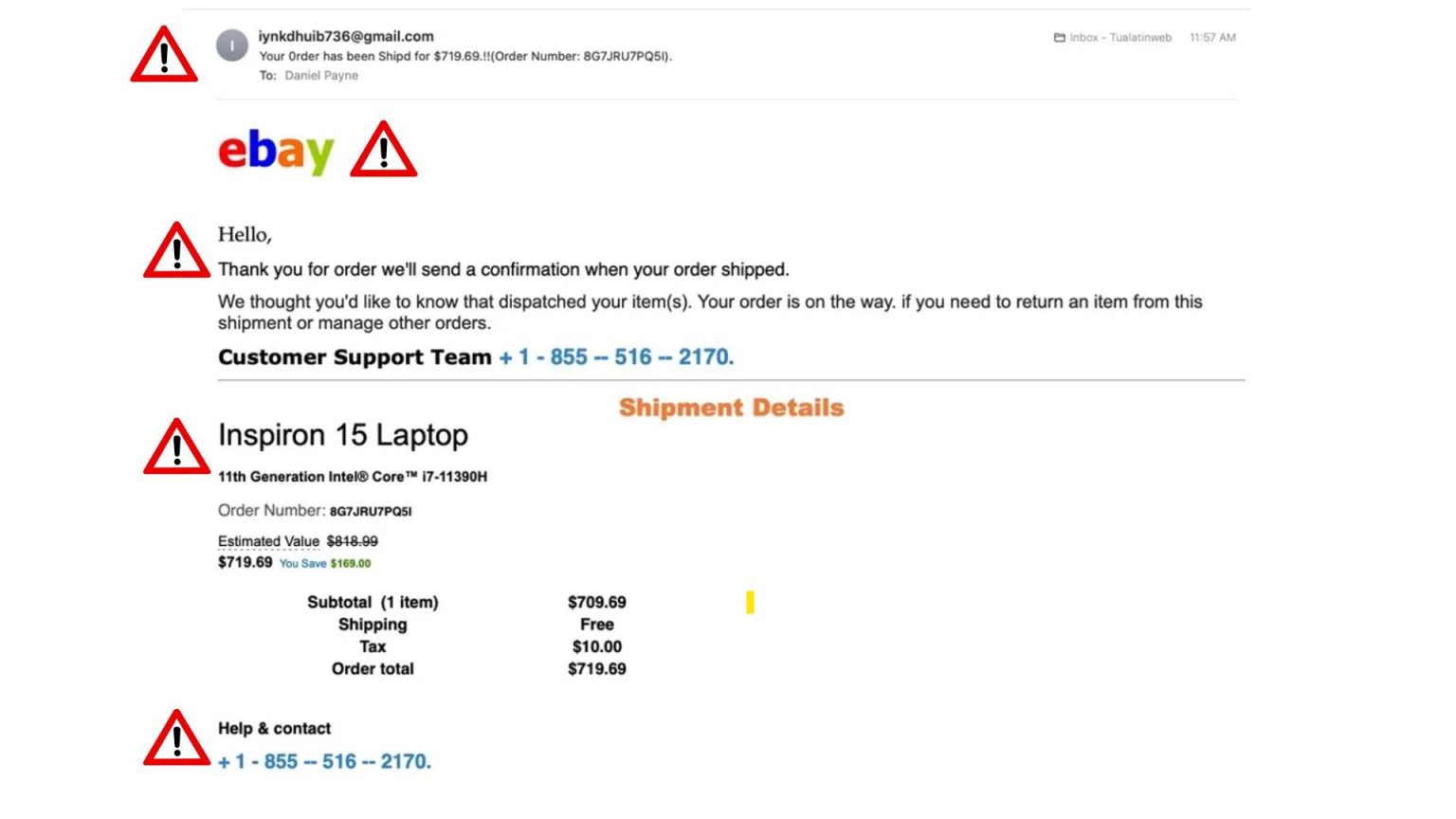 How the eBay Phishing Scam Works | ExchangeDefender Blog