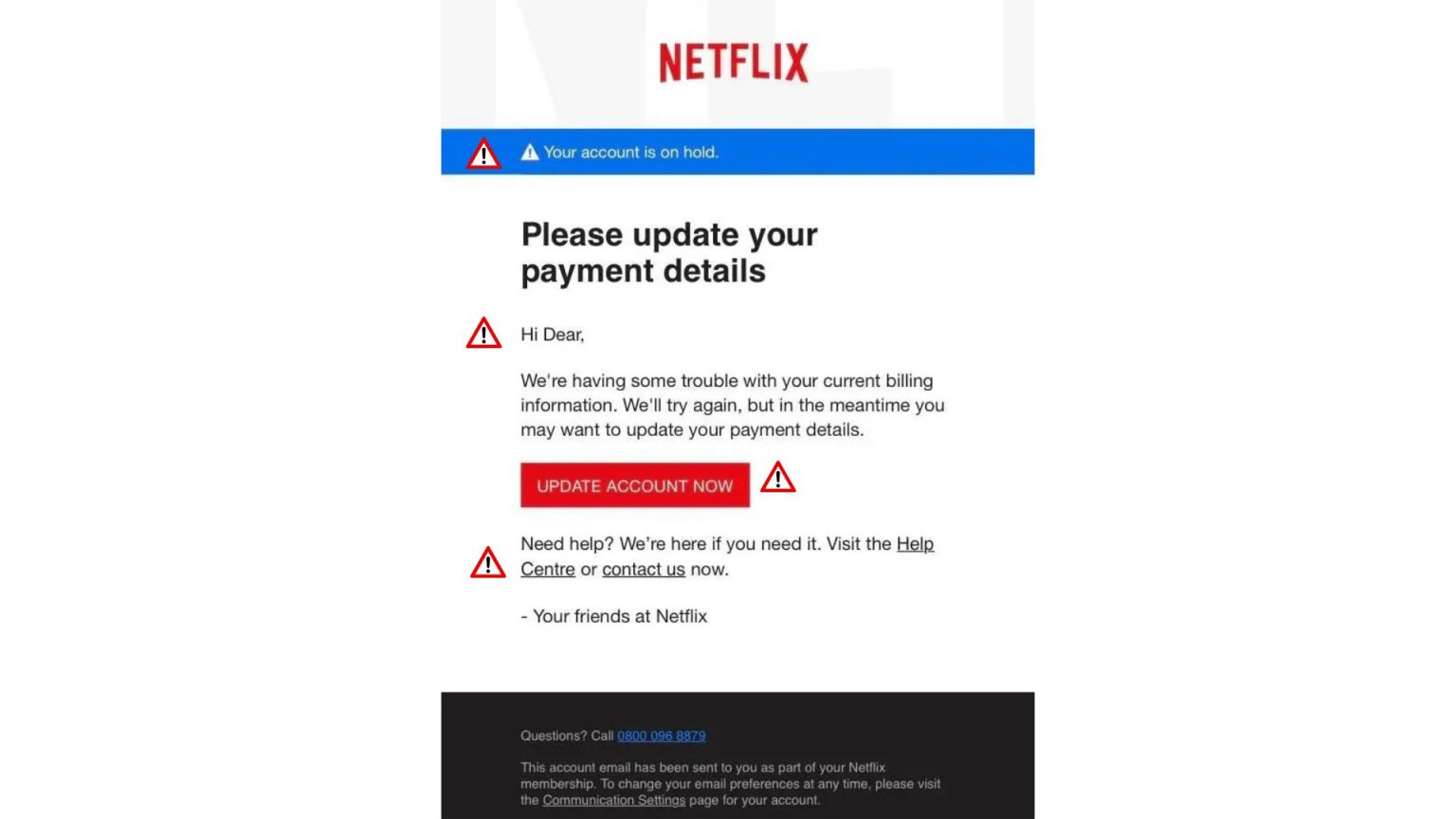 Avoid Netflix Payment Scams: Recognize Phishing Emails ...